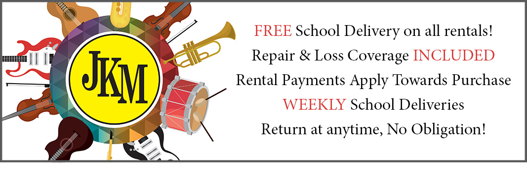 Instrument sales, rental and repair.